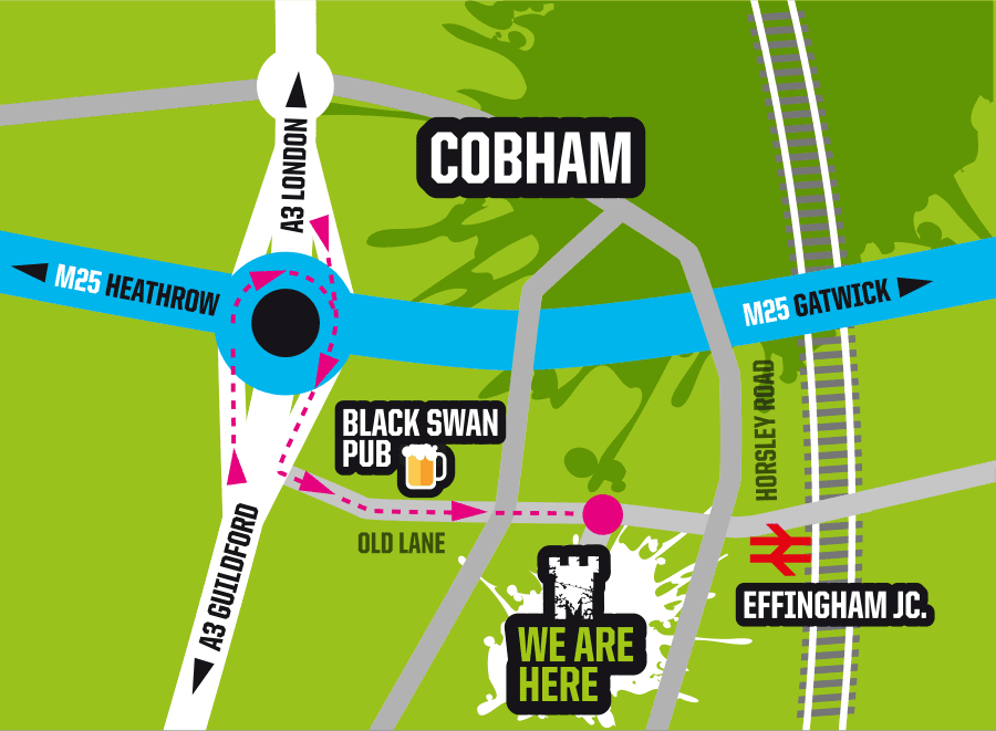 Directions to Campaign Paintball & Laser Park - Cobham